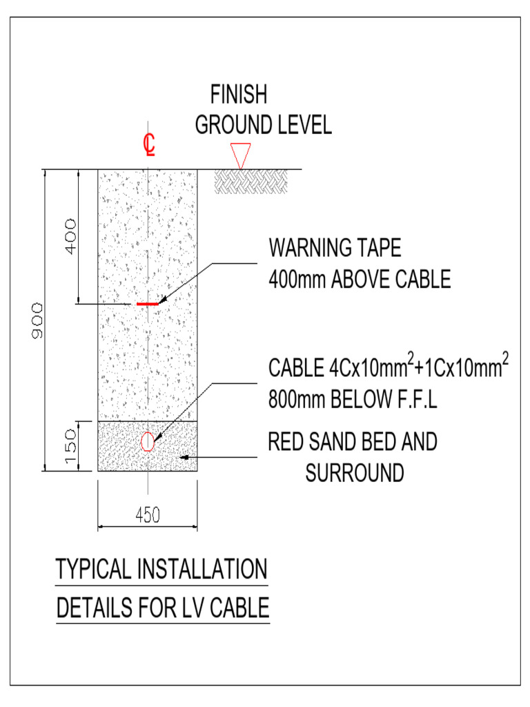 LV Cable Installaed Stanadard Details | PDF