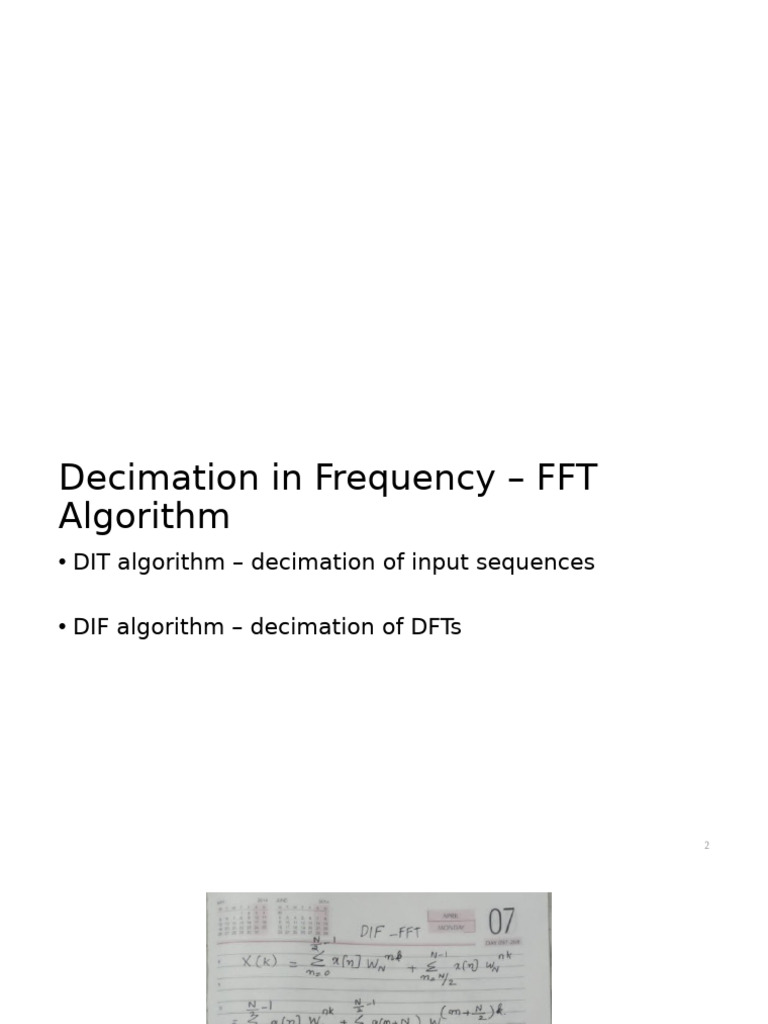 Topic 7 DIF FFT | PDF