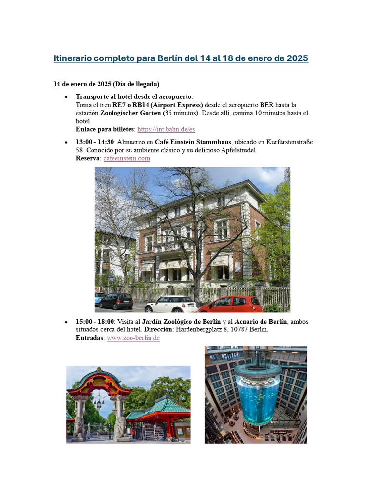 Itinerario Berlin | PDF