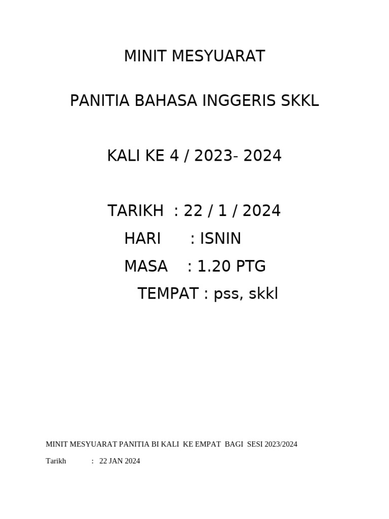 Minit Mesy 2023 (4th) | PDF