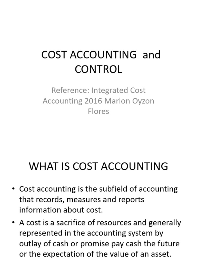 Overview of Cost Accounting | PDF | Cost Accounting | Cost Of Goods Sold