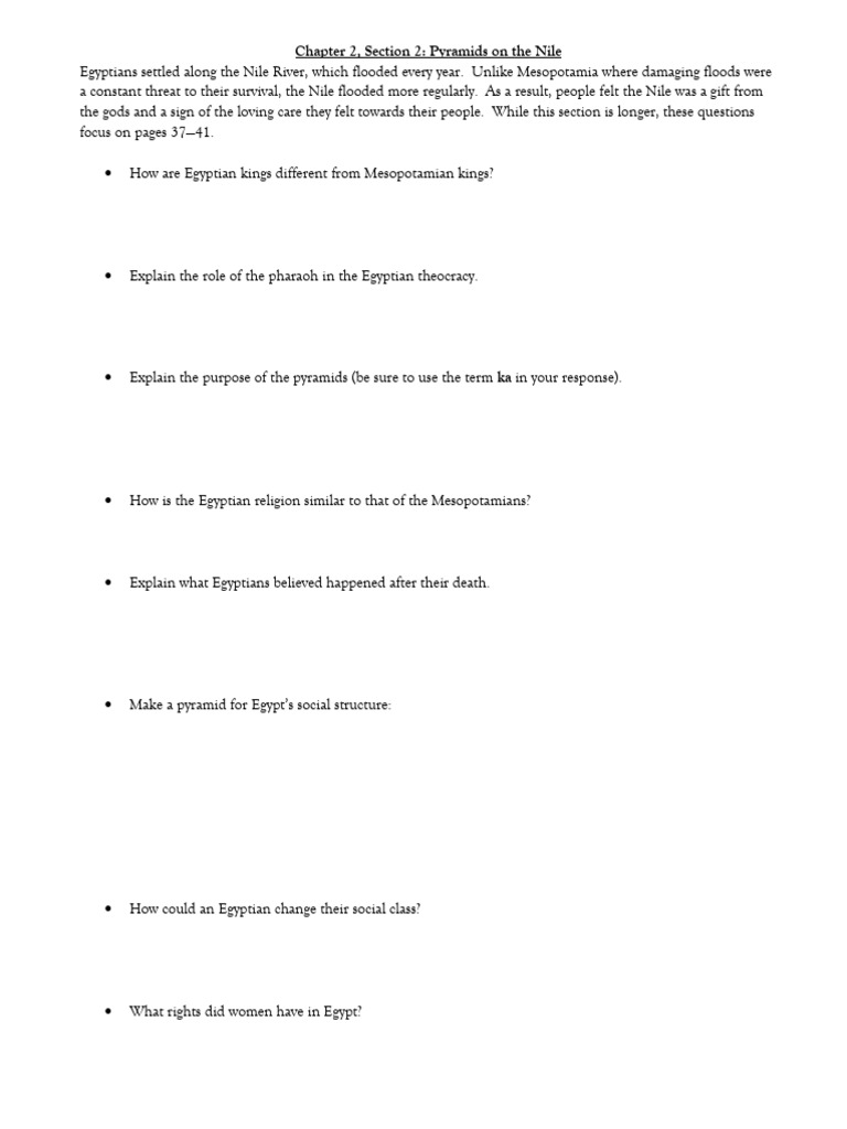 Egyptian Pyramids and Society Insights | PDF