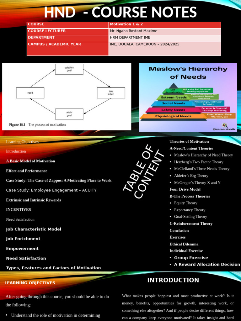 Motivation Power Point Lectures | PDF | Incentive | Motivation