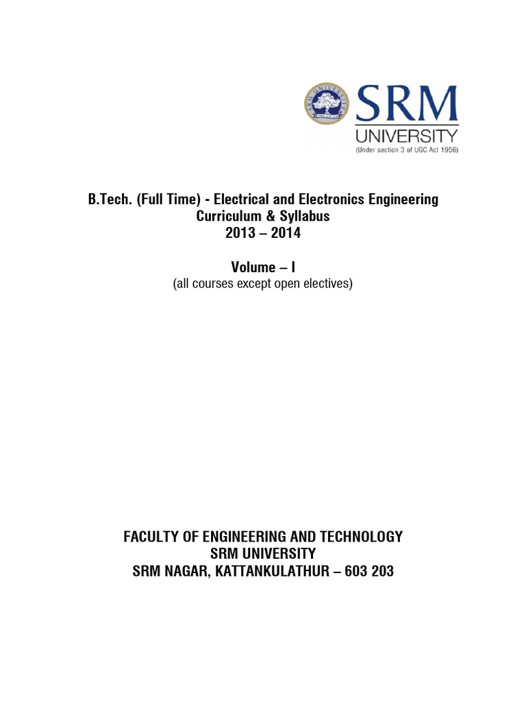 Btech Syll Eee r2013-14 | PDF | Electrical Network | Inductor
