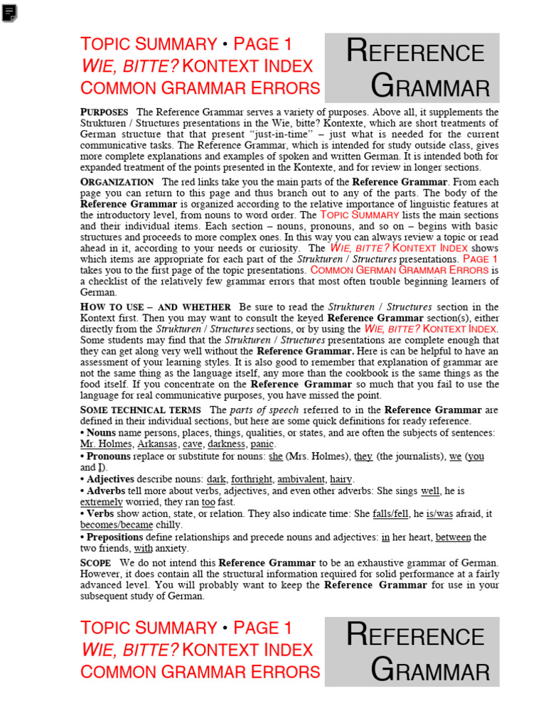 WB Reference Grammar 06-1 | PDF | Grammatical Gender | Verb