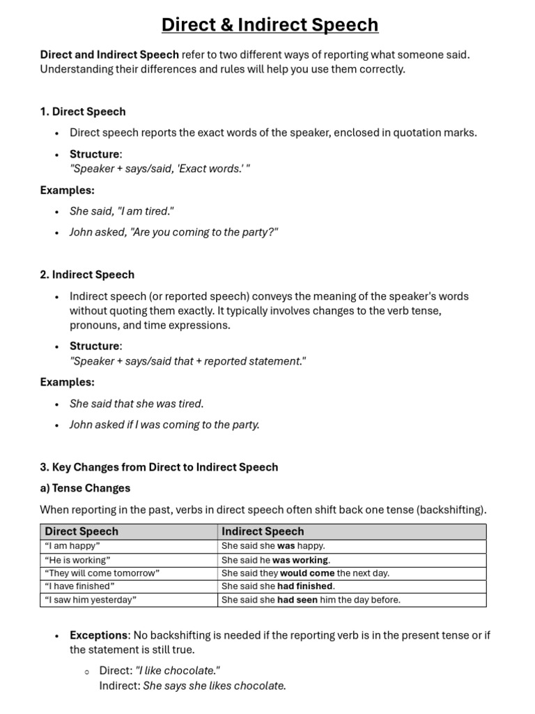 Direct Indirect | PDF | Languages | Foreign Language Studies