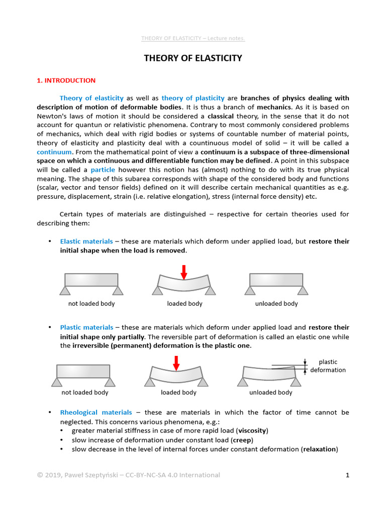 Theory of Elasticity Theory of Plasticity | PDF | Eigenvalues And Eigenvectors | Continuum Mechanics