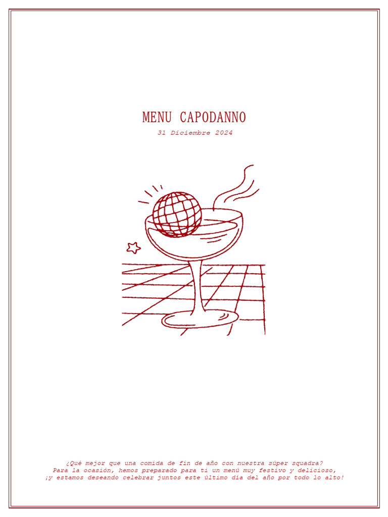 Menus Circolo Popolare NYE 24 - 25 | PDF | Cocina europea | Cocina ...