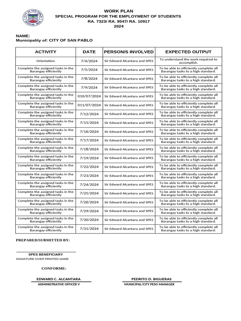 LOCAL-SPES-WORKPLAN-2024-1-2 | PDF