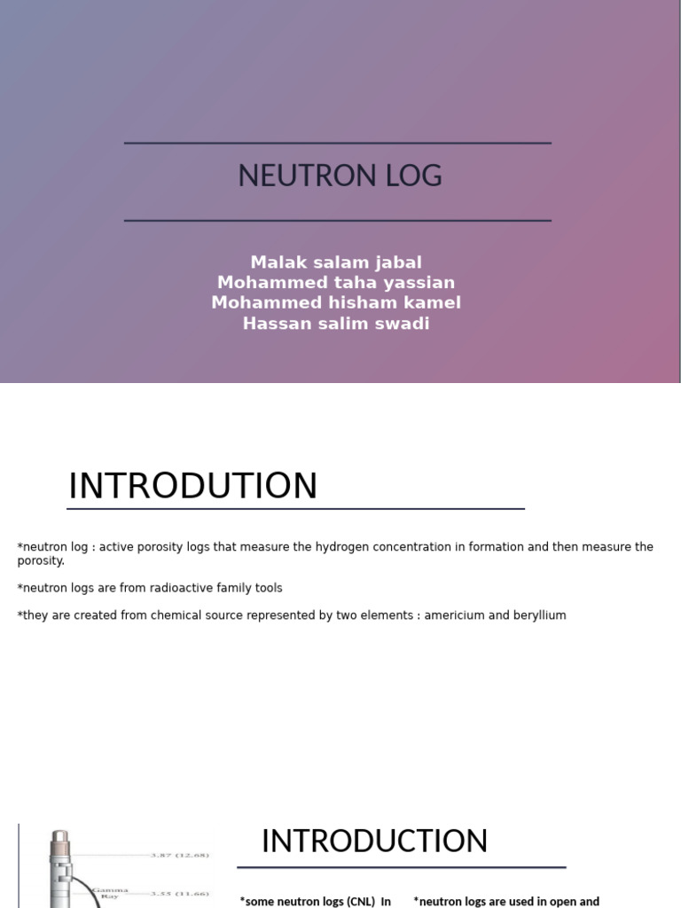 Neutron Log | PDF | Neutron | Atoms