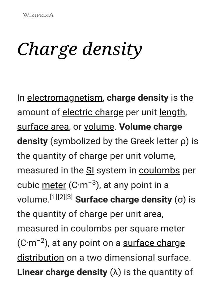 Understanding Charge Density Concepts | PDF | Electric Charge | Electricity