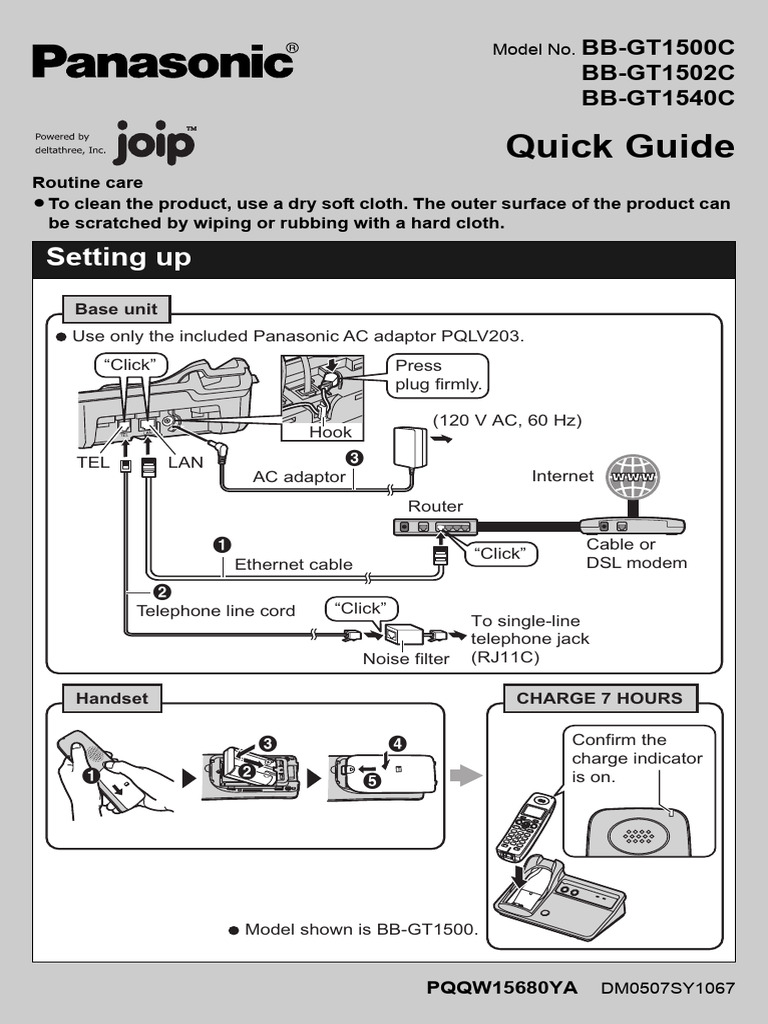 BBGT1500_1502_BBGT1540_QG_PQQW1580YA_ENG_CA | PDF | Telephone | Menu (Computing)
