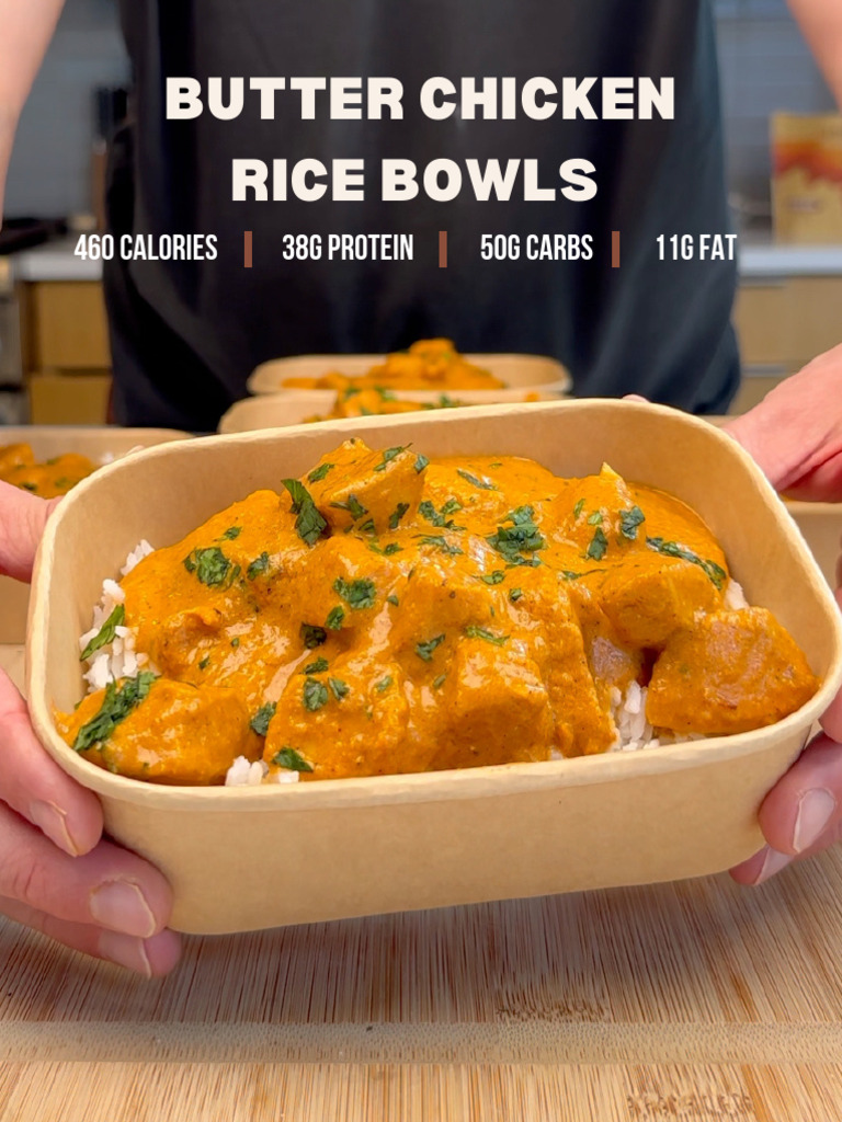 Butter Chicken Rice Bowls Detailed Recipe | PDF | Coriander | Yogurt
