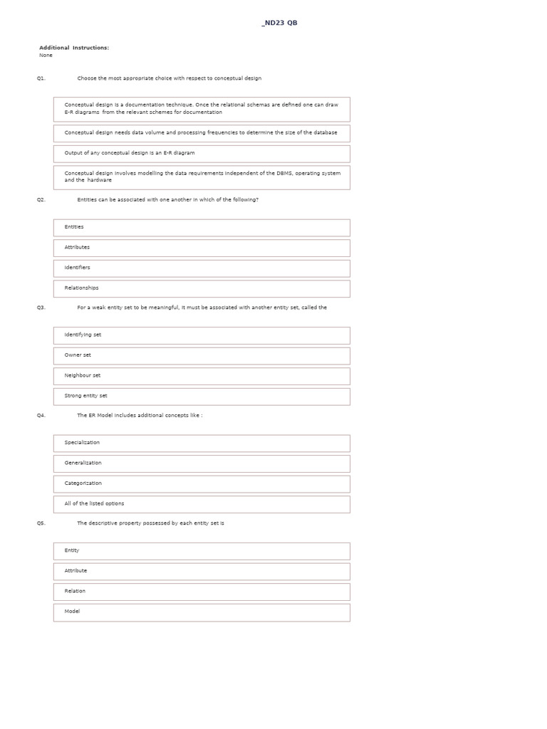 ND23 QB1 | PDF | Table (Database) | Computer Data