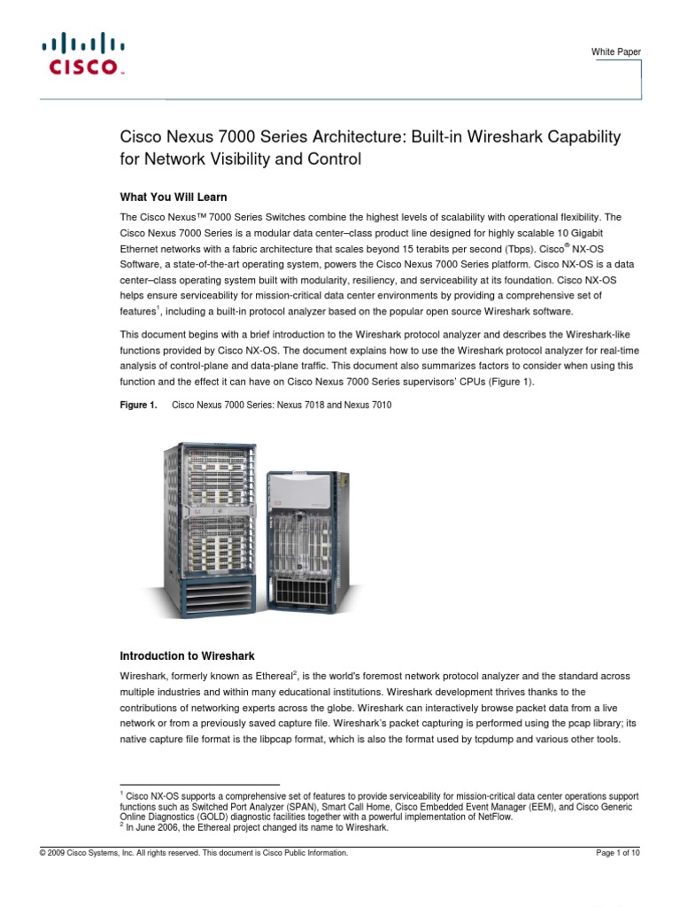 CISCO Built-In Wireshark Capability White Paper c11-554444 | PDF | Port ...