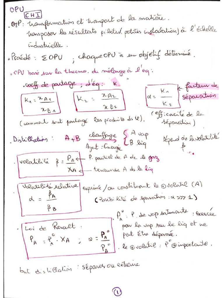Résumé3 Opérations Unitaires | PDF