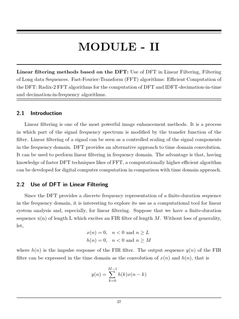 Dsp Module 3 | PDF | Discrete Fourier Transform | Filter (Signal ... Dsp Module 3 | PDF | Discrete Fourier Transform | Filter (Signal ...
