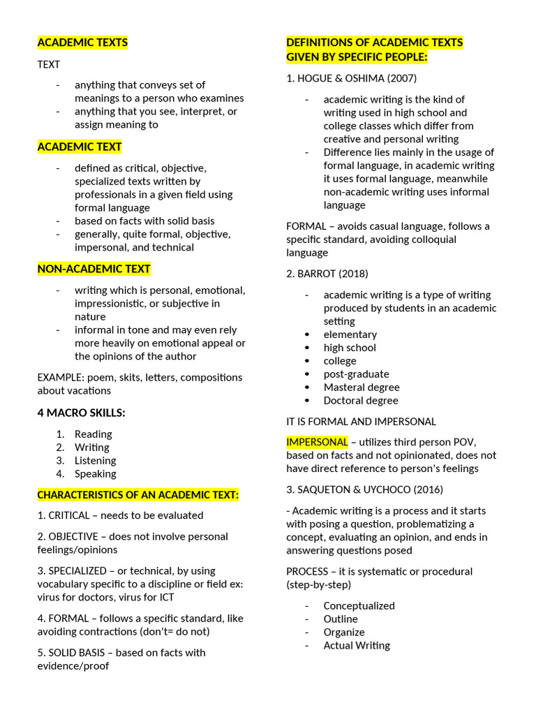Acad Notes Pdf Thesis Human Communication