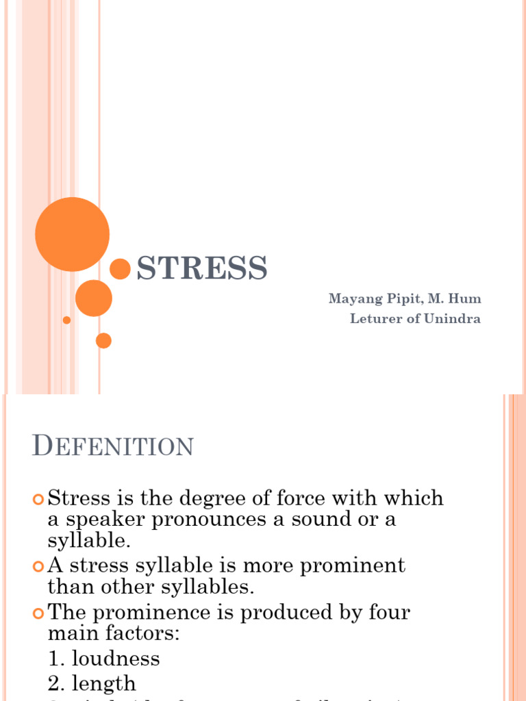 14. WORD STRESS 1 | PDF | Stress (Linguistics) | Word