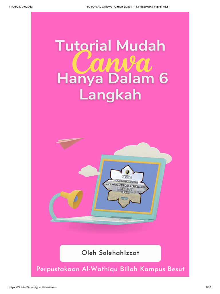 TUTORIAL CANVA - Unduh Buku _ 1-13 Halaman _ FlipHTML5 | PDF