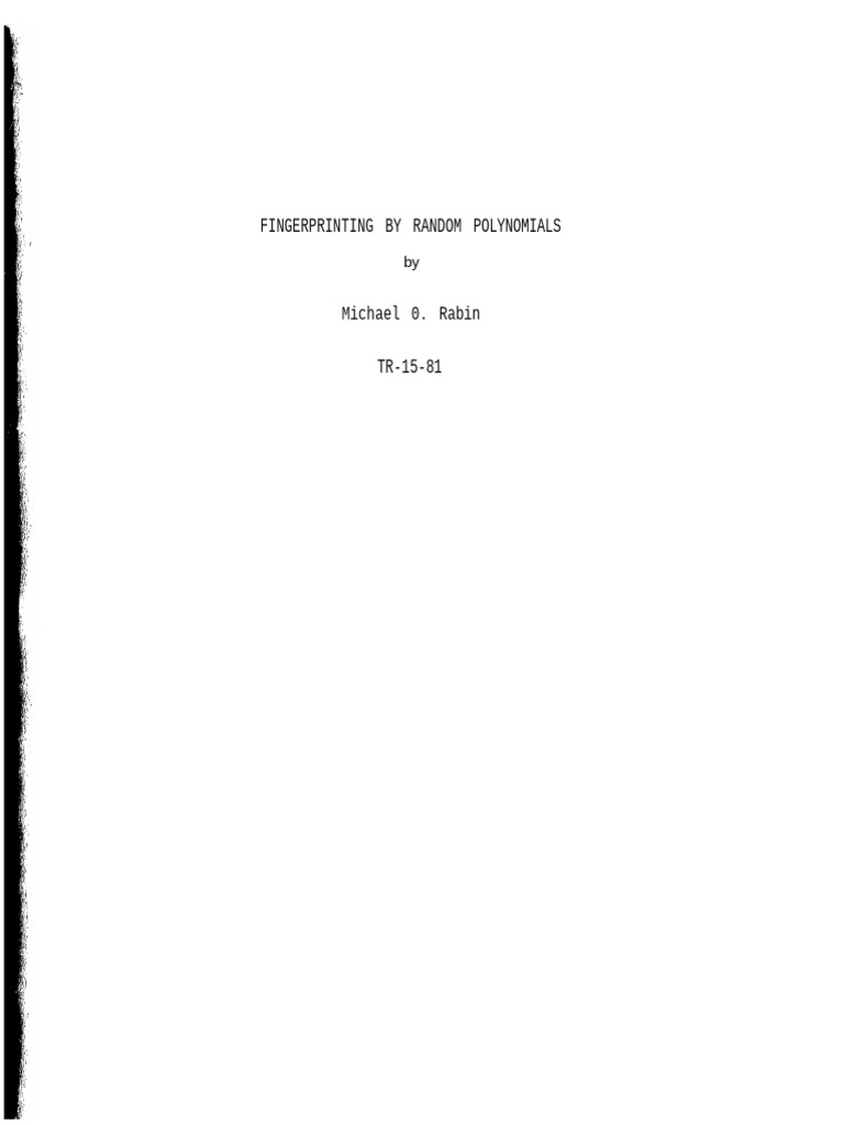 RABIN ALGORITHM BYUSING RANDOM POLYNOMIAL | PDF | Polynomial | Abstract ... RABIN ALGORITHM BYUSING RANDOM POLYNOMIAL | PDF | Polynomial | Abstract ...