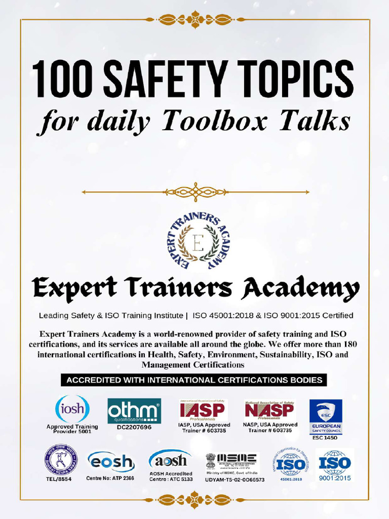 100 Safety Topics | PDF