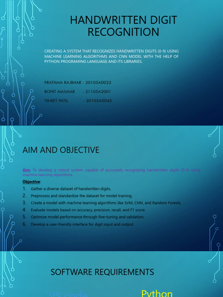 Handwritten Digit Recognition Pdf Computing Computer Science