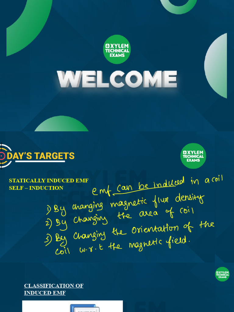 Self Induction and Statically Induced Emf | PDF