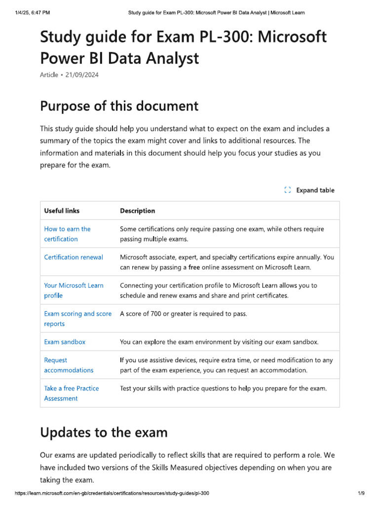 PL 300 | PDF