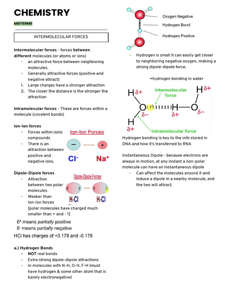 Chemistry Midterm Study Guide | PDF