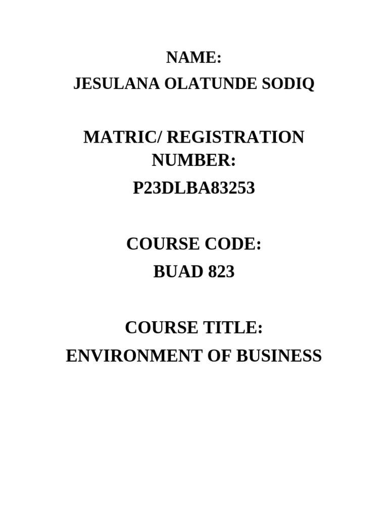 Individual Assignment | PDF | Business | Business Economics