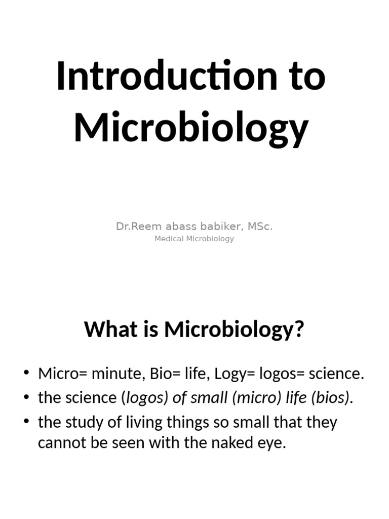 Introduction To Microbiology | PDF | Microbiology | Bacteria