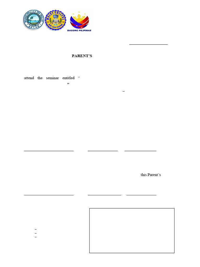 Parent's Clearance and Waiver Form | PDF