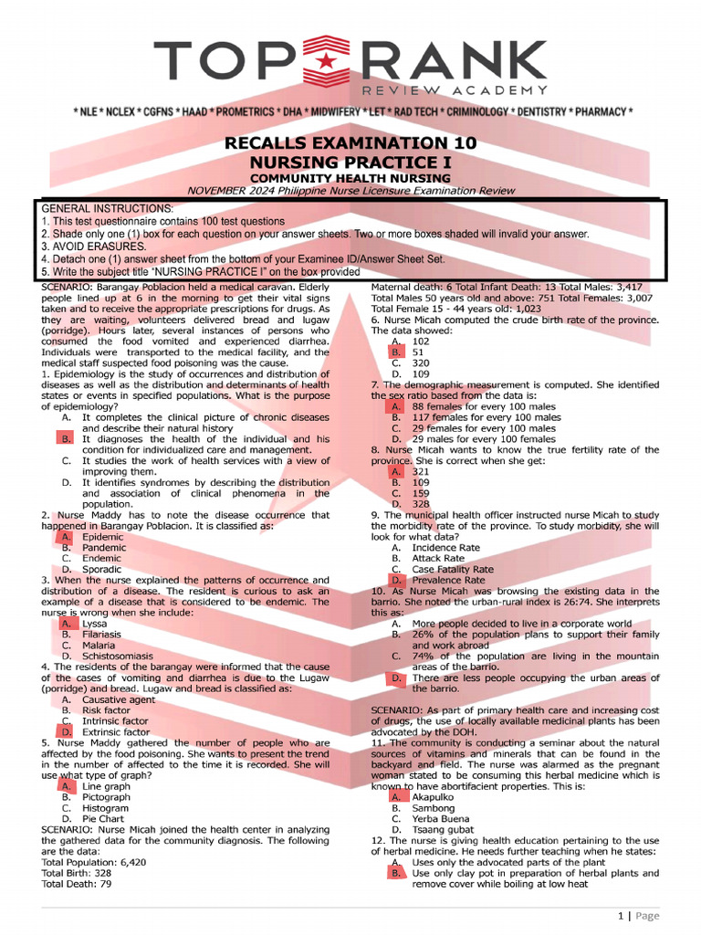 Recalls 10 (Np1) - Answers | PDF