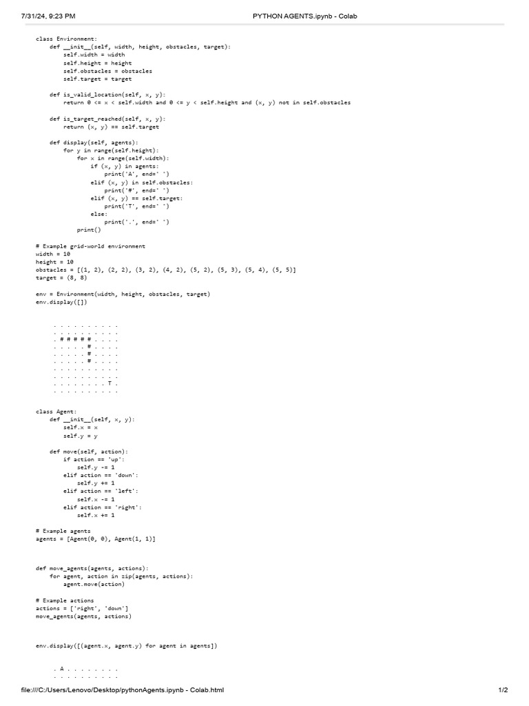 PYTHON AGENTS - Ipynb - Colab | PDF