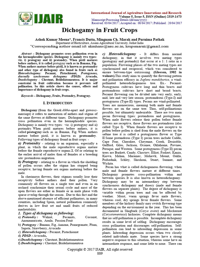 IJAIR_2348_FINAL (1) | PDF | Flowers | Pollination