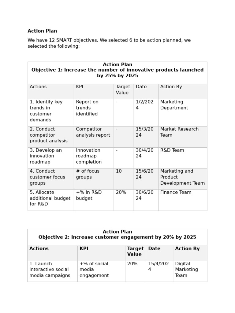 Strategic Action Plan for Business Growth | PDF | Marketing | Mentorship