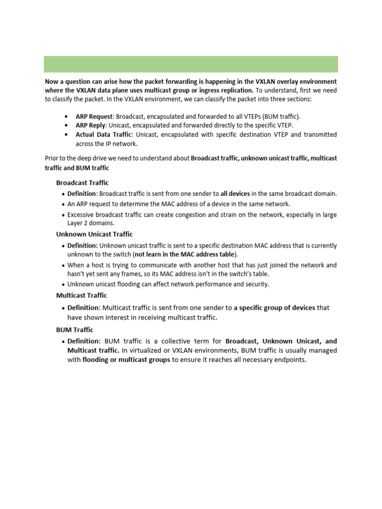 PART-03.0 (VXLAN L2 Packet Forwarding) | PDF | Multicast | Computer ...