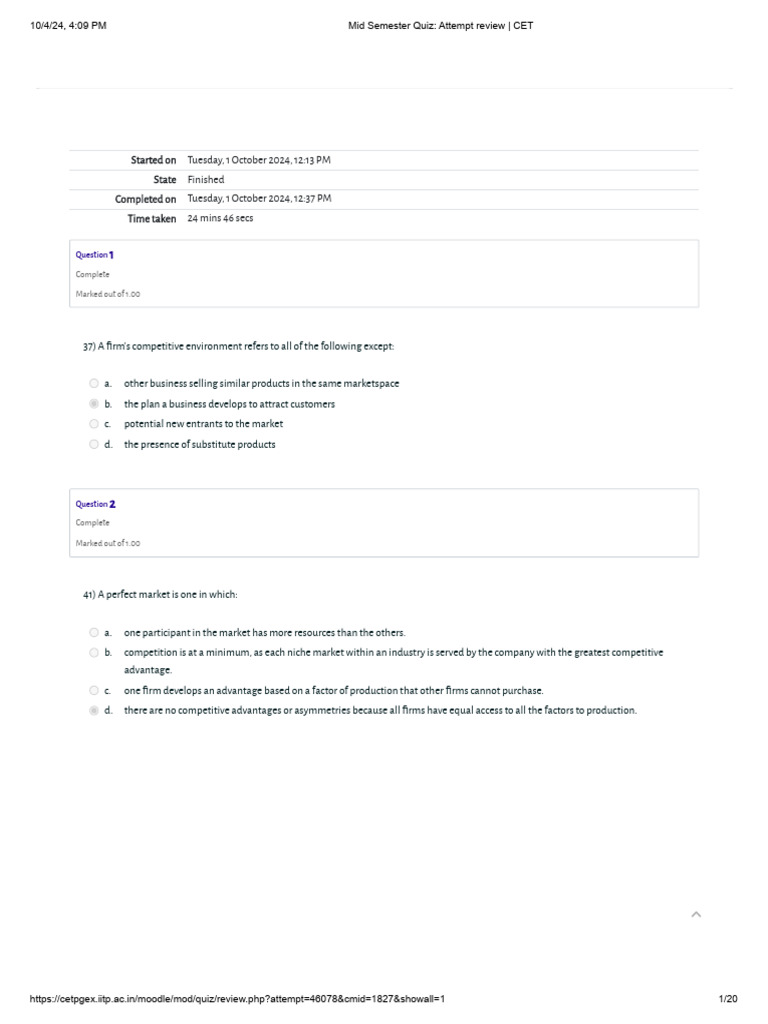 Mid Semester Quiz Review: E-Commerce Concepts | PDF | E Commerce ...