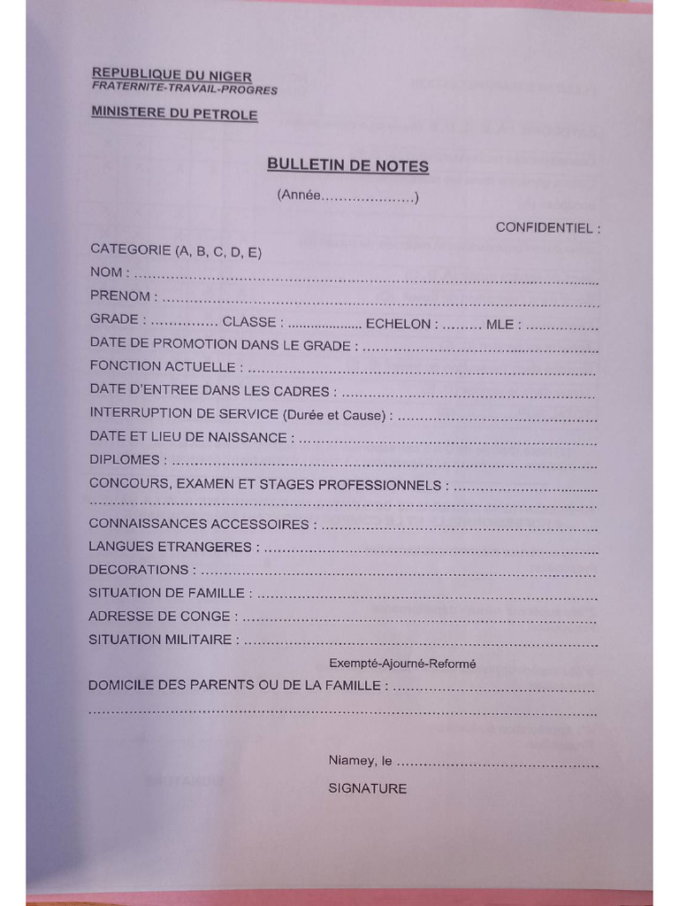 Bulletin de Note Agent | PDF