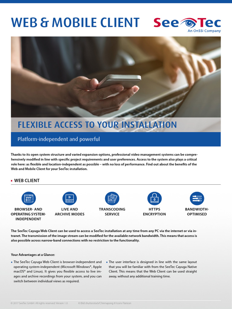 SeeTec Web & Mobile Client Overview | PDF | World Wide Web | Internet & Web