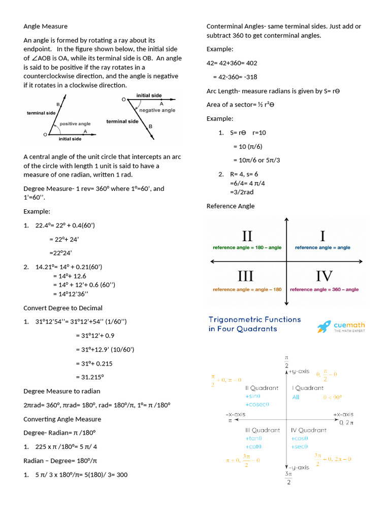 precal (1) | PDF | Trigonometric Functions | Trigonometry