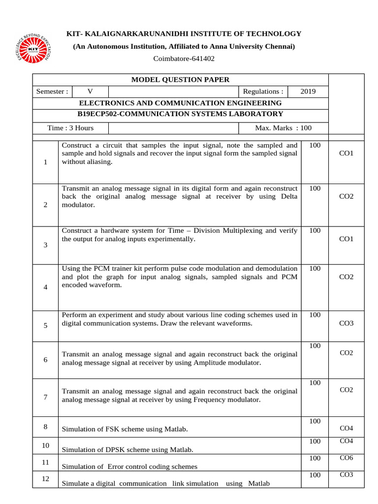 CS lab QP PRINT | PDF | Modulation | Electronic Engineering CS lab QP PRINT | PDF | Modulation | Electronic Engineering