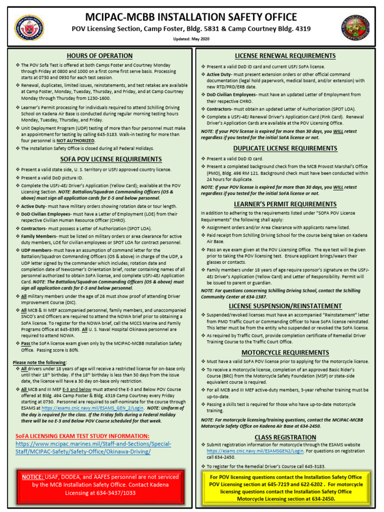 Driver's License Flyer Updated 27 May 2020 | PDF