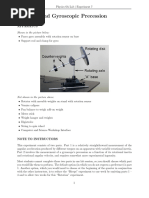 Gyroscope Lab Report: Inertia & Precession | PDF | Rotation Around A ...