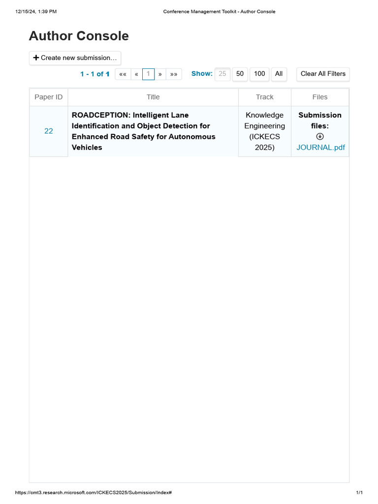 Conference Management Toolkit - Author Console | PDF