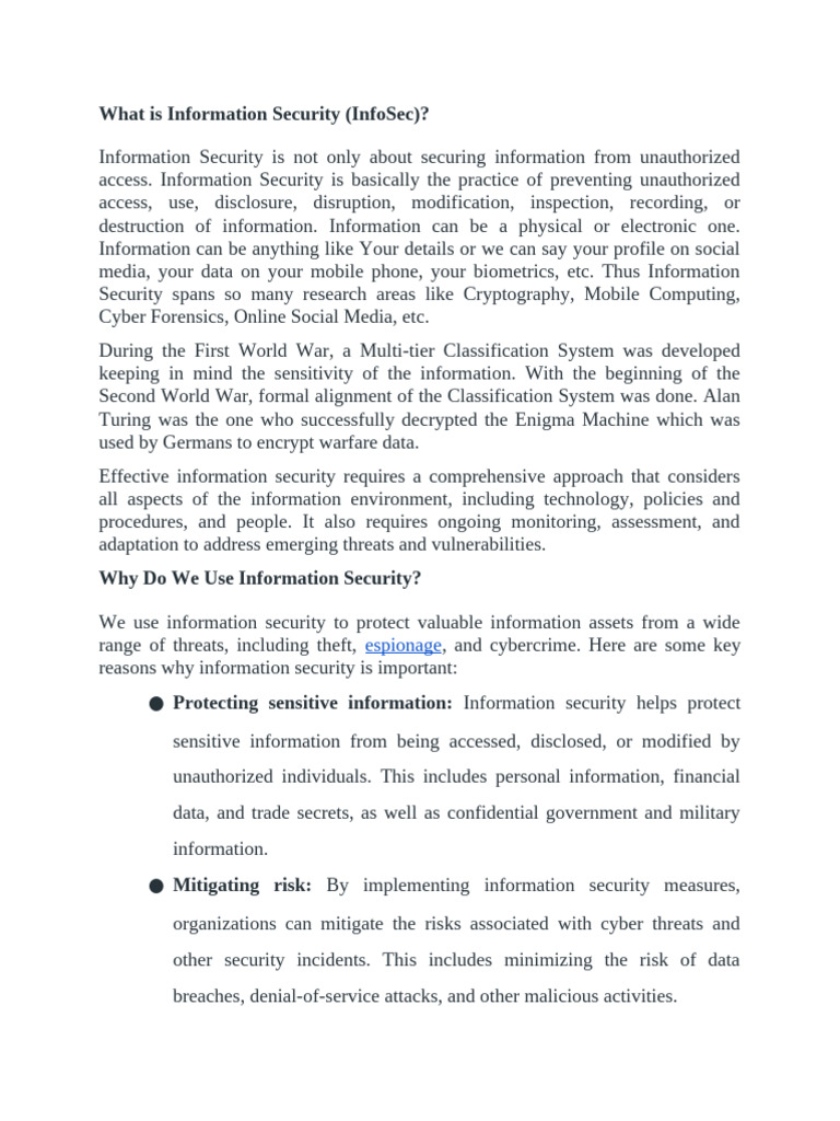 Fundamental Concepts of Information Security UNIT 4 | PDF | Information Security | Computer Security