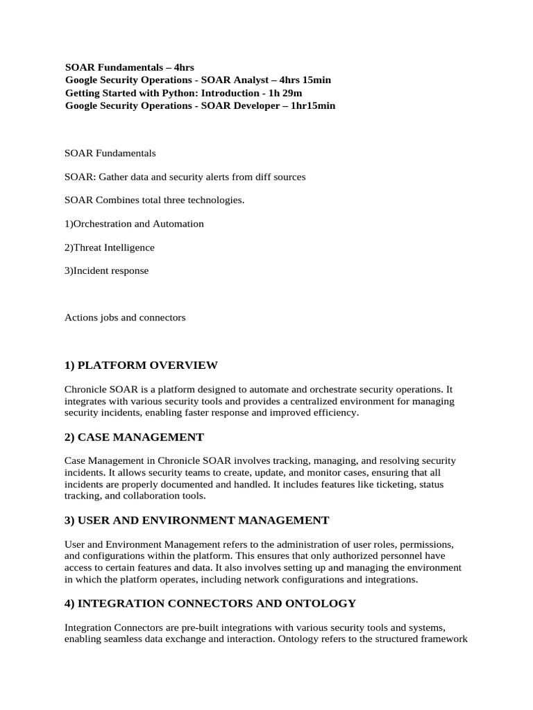 SOAR Fundamentals | PDF | Computer Network | Security SOAR Fundamentals | PDF | Computer Network | Security