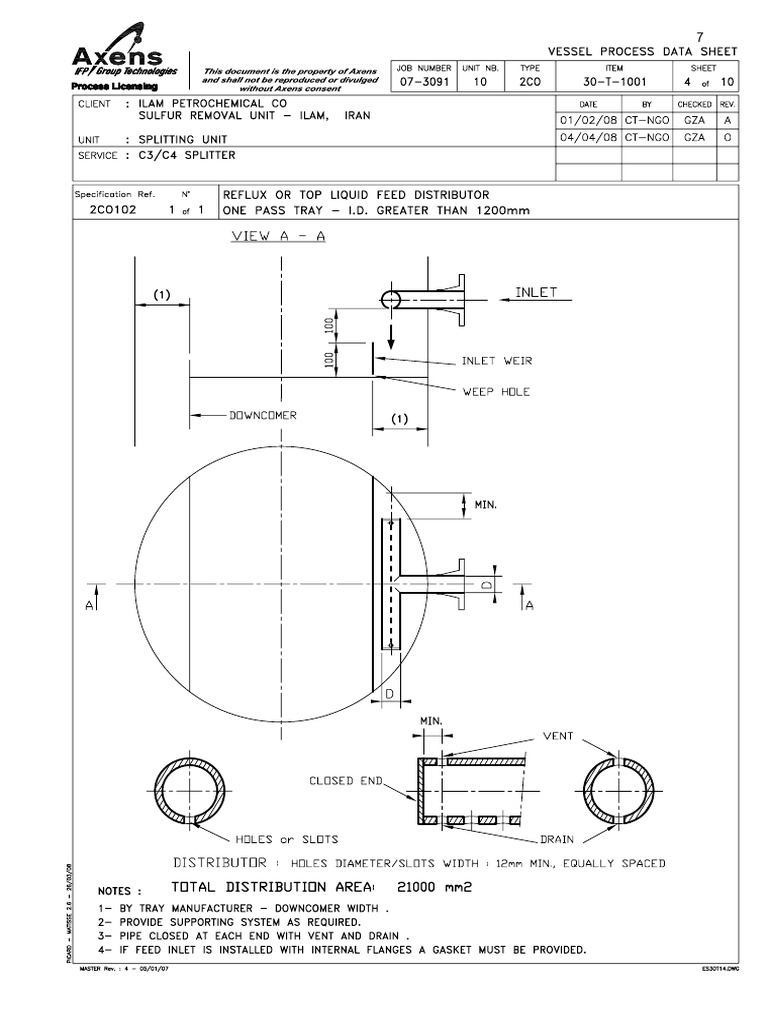 Tray Inlet Baffle With Distributor | PDF