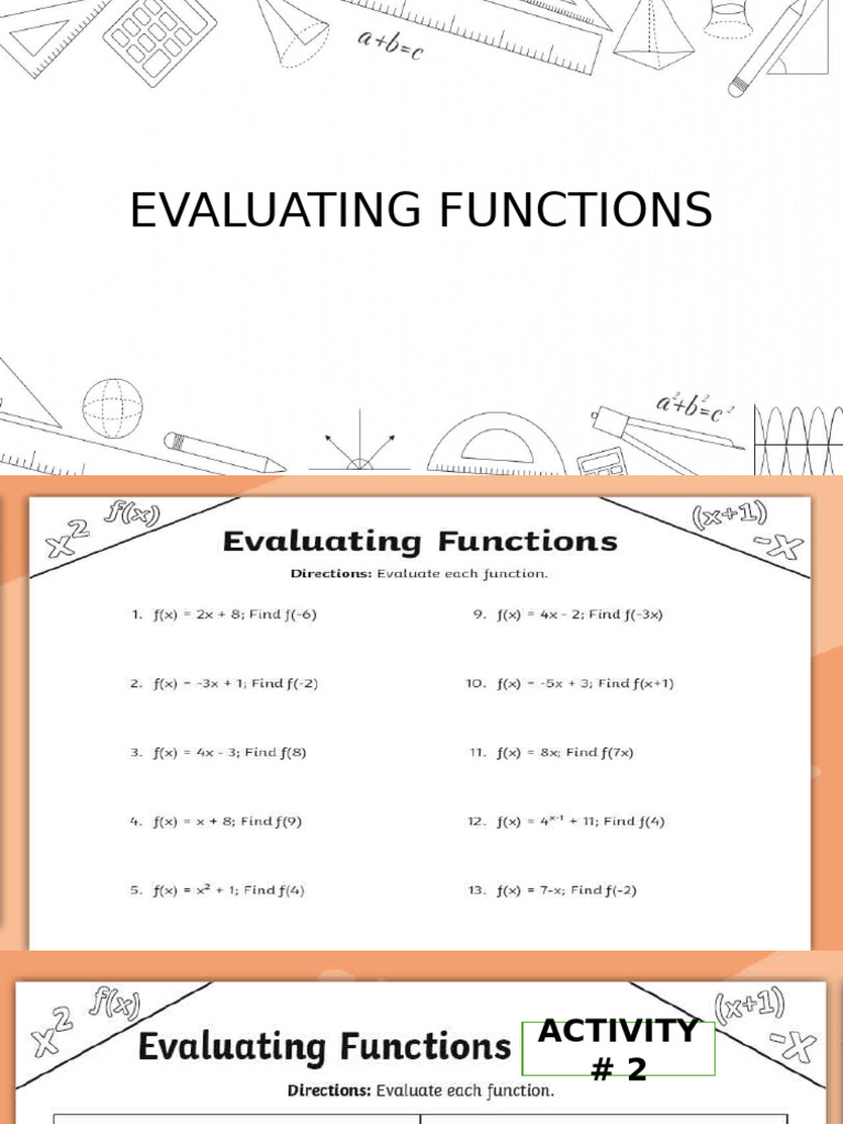 2.evaluating Functions | PDF